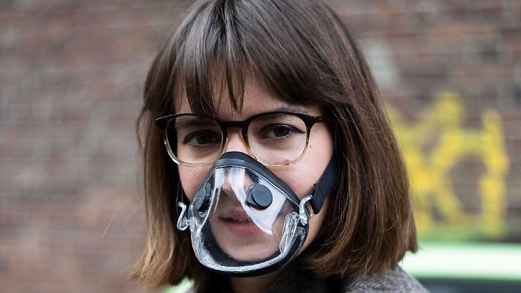 Durchsichtig und nachhaltig: Die Aio-Maske ist nicht nur ein Hingucker ...