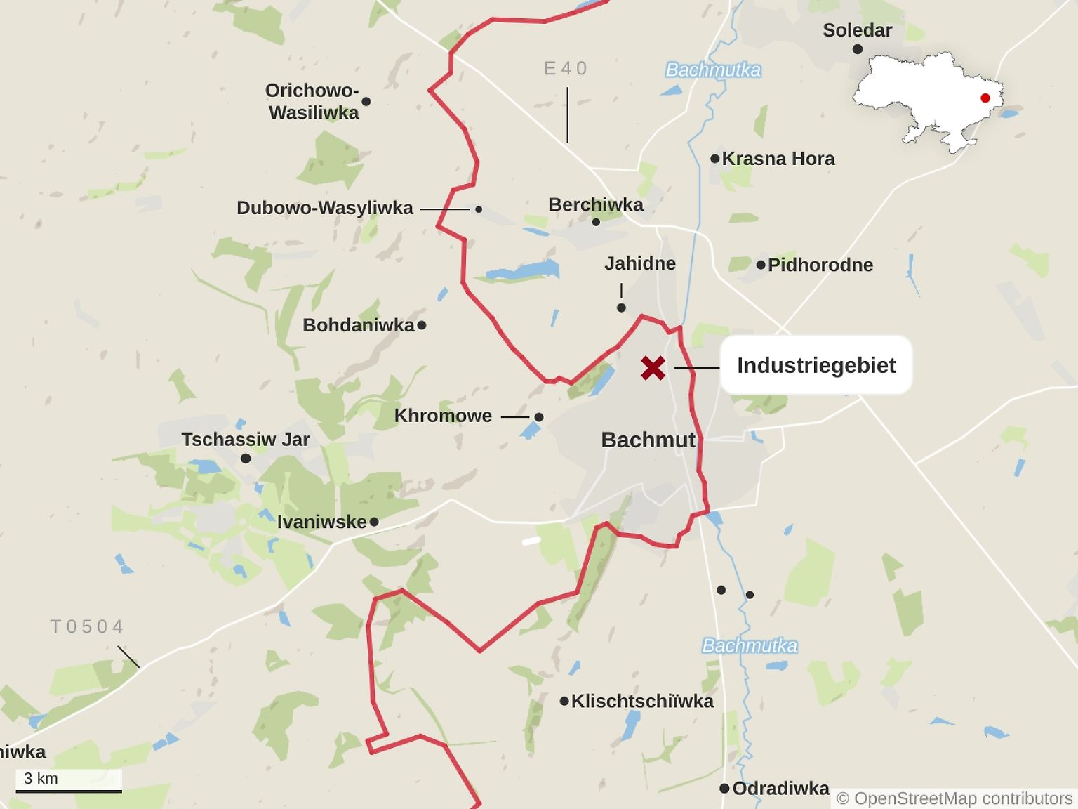 Brennpunkt im Ukraine-Krieg: Satellitenfotos zeigen die Schlacht um ...