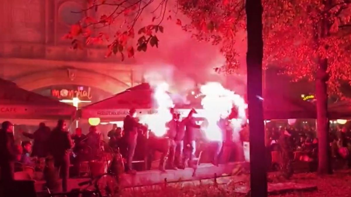 Vor Rückspiel gegen Union: Pyro-Alarm und Graffiti: Feyenoord-Fans ...
