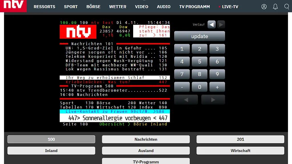 Zumindest im Internet: Abschied vom Teletext - ntv.de