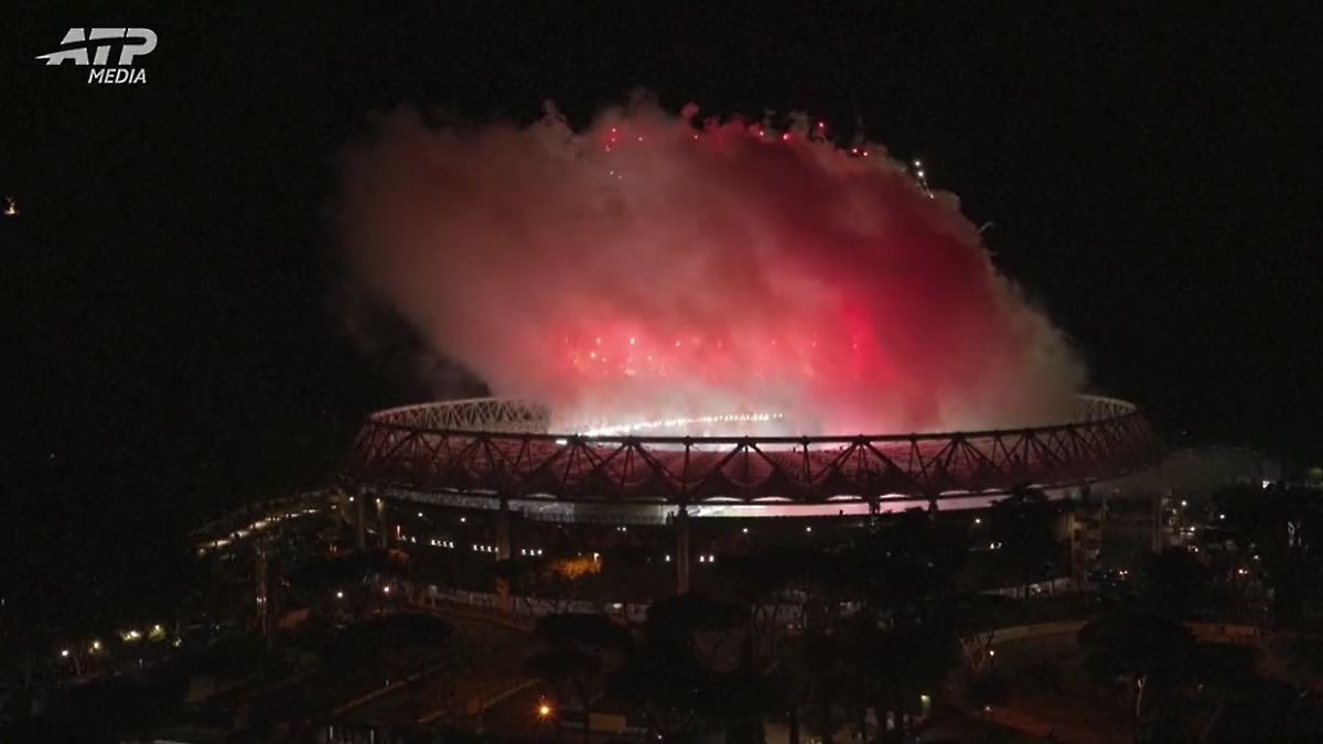 ATP Rom: Coppa Italia sorgt für Pyro-Unterbrechung
