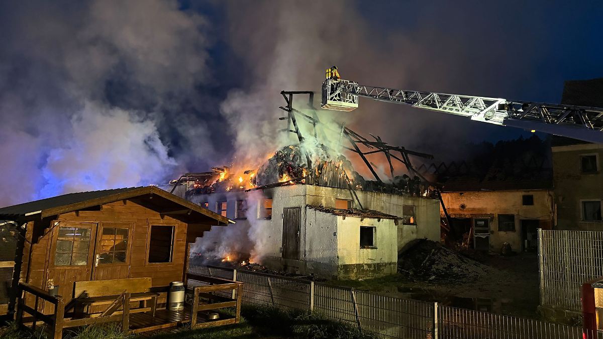 Bayern: Brand auf Bauernhof – Tiere sterben und hoher Schaden - ntv.de
