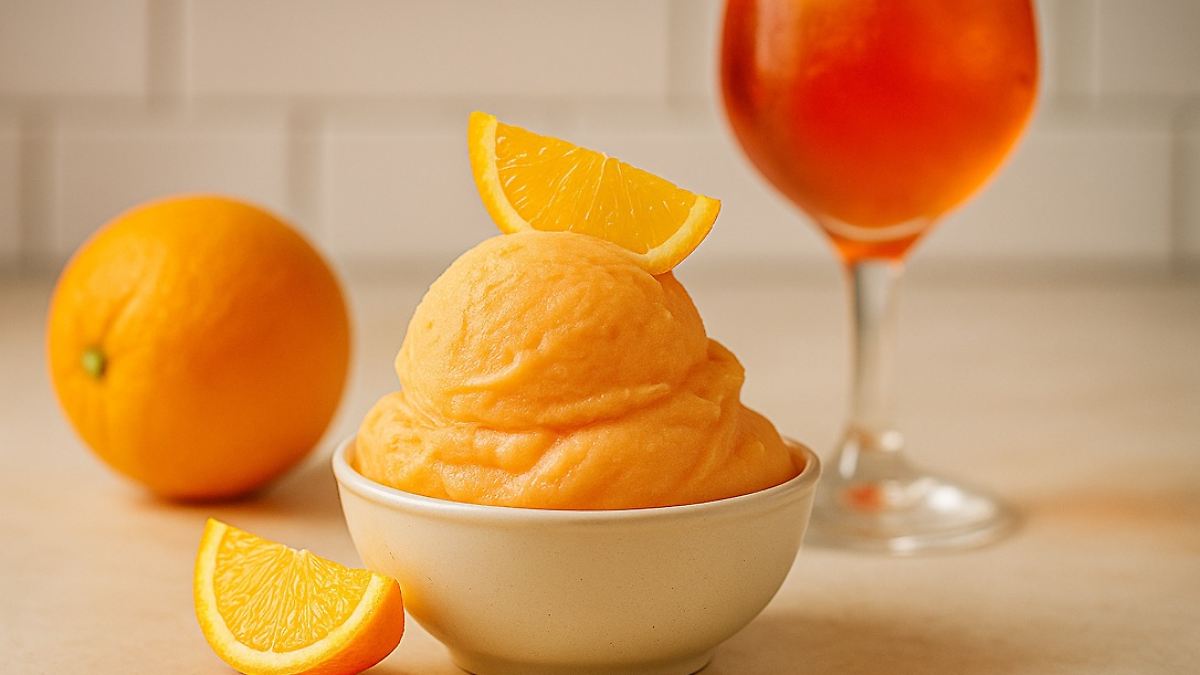 Lecker! So geht Aperol-Spritz-Eis ganz einfach zu Hause - ntv.de