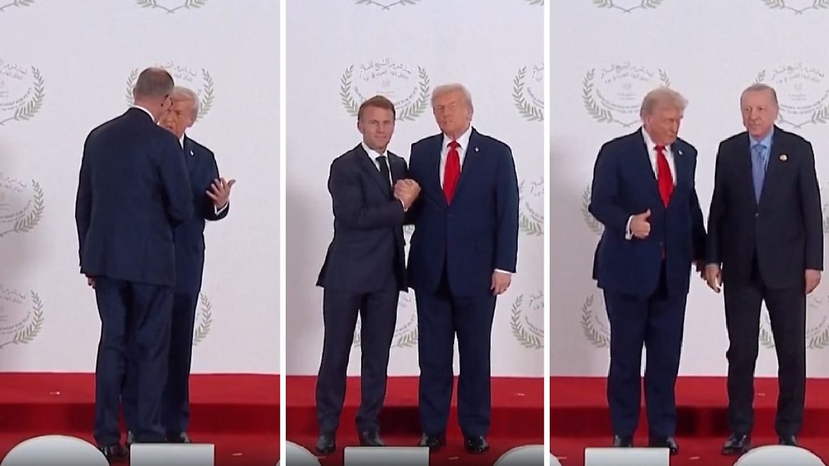 Zeit für Merz, Muskeln für Macron: Handshake-Marathon: Trump ringt und ...