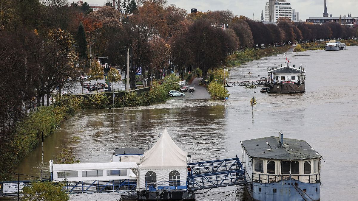 Nordrhein-Westfalen: Rhein-Hochwasser erreicht Höchststand in Köln und ...