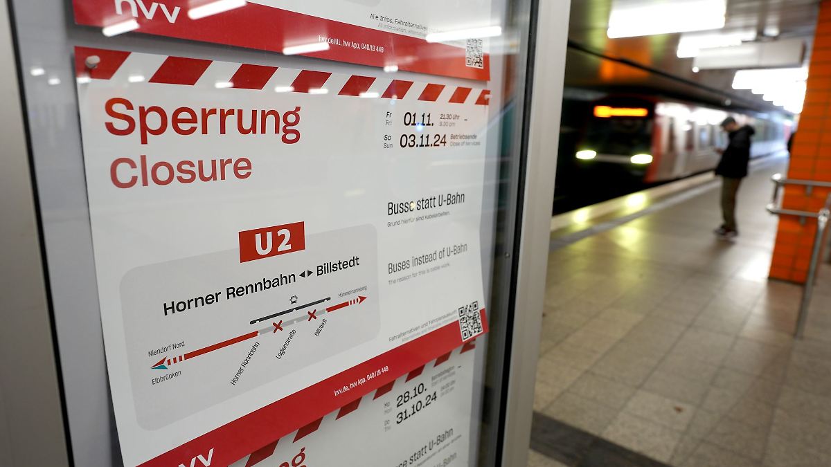 Hamburg & Schleswig-Holstein: U2-Unterbrechung am Wochenende - Ab Montag wieder mehr Busse - n-tv.de