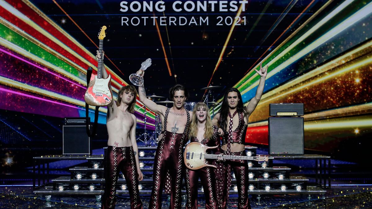 Italiens Glamrock-Band Maneskin gewinnt beim ESC - n-tv.de