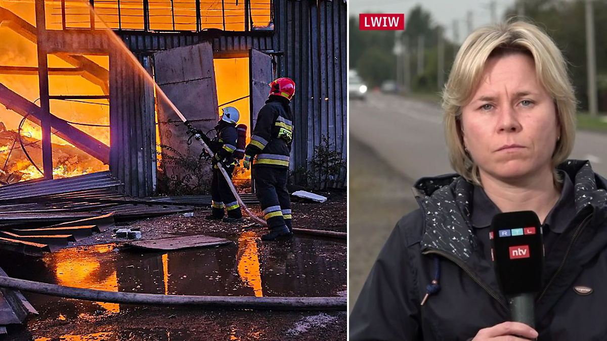 ntv-Reporterin in Lwiw: "Shahed-Drohnen haben großes Feuer verursacht ...
