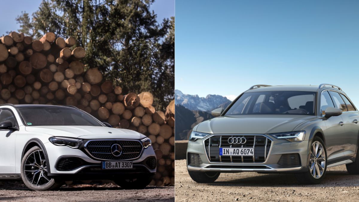 Mercedes E 450 d All Terrain versus Audi A6 Allroad 55 TDI quattro ...