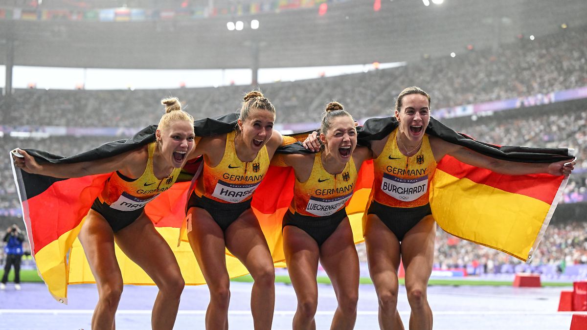Olympische Spiele: Deutsche Sprint-Staffel der Frauen gewinnt Bronze ...