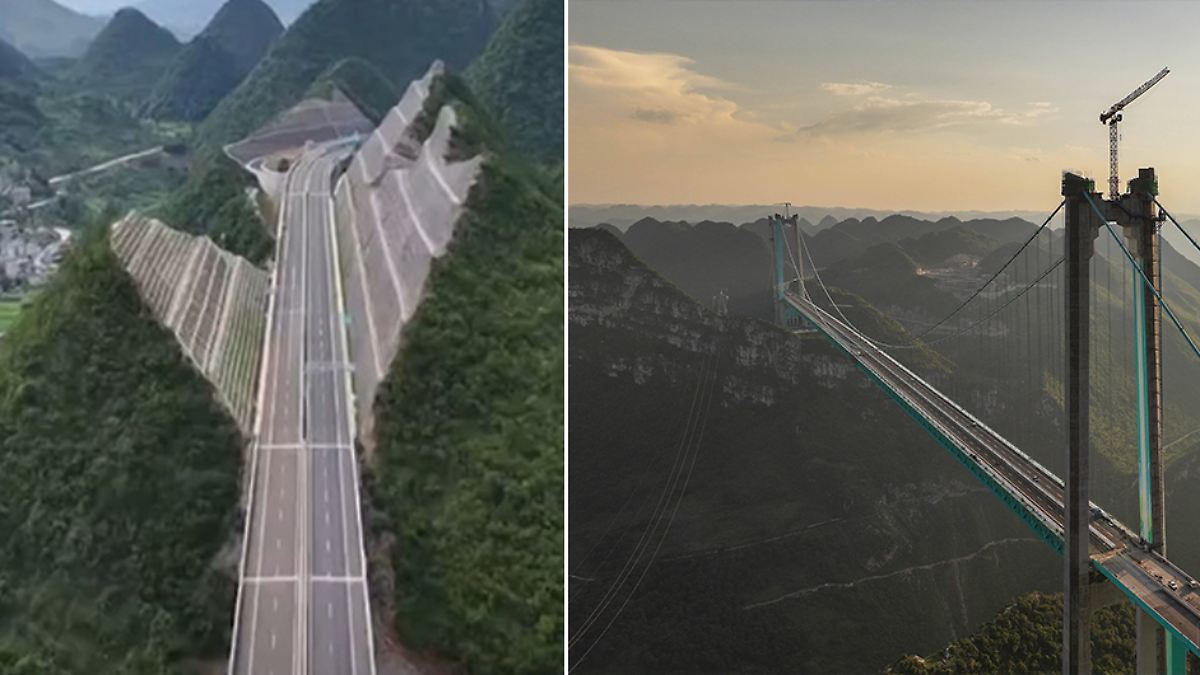 Gewaltiges Bauprojekt aus der Luft: China spaltet ganzen Berg für ...