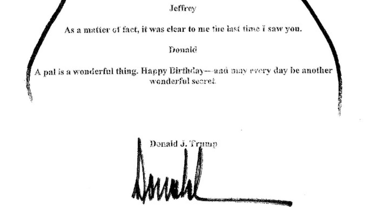 Forensische Untersuchung möglich: Trump nennt Epstein-Brief "Unsinn ...