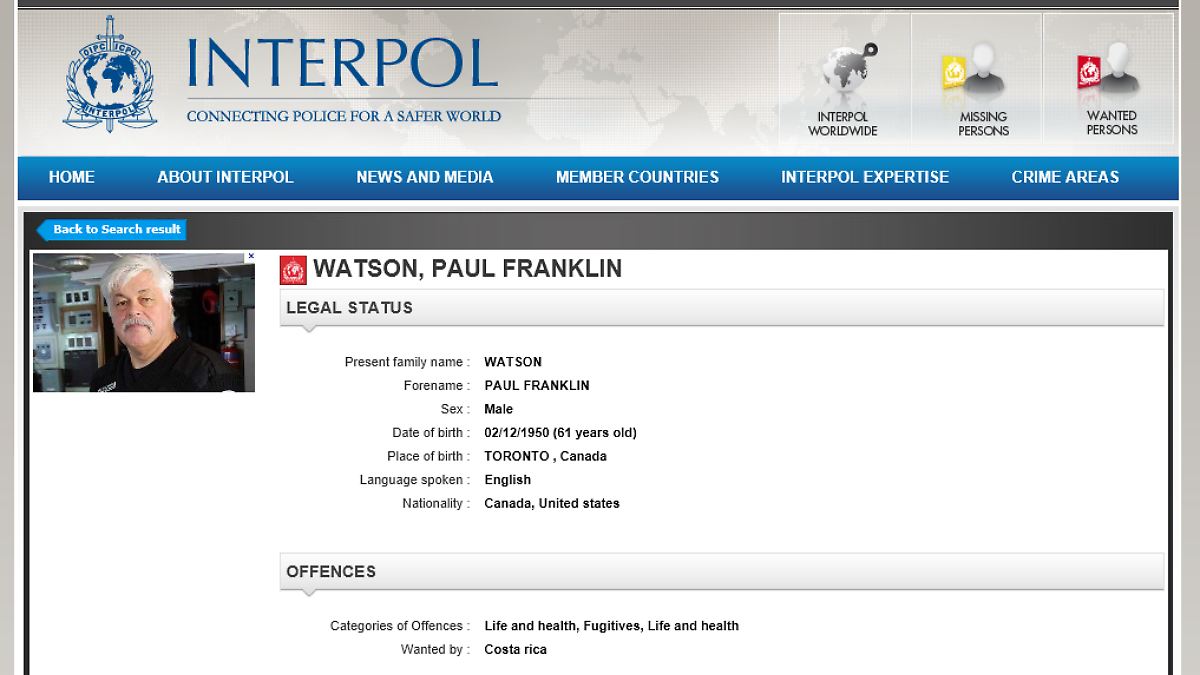 Fahndung nach Walschützer: Interpol sucht Paul Watson - n-tv.de